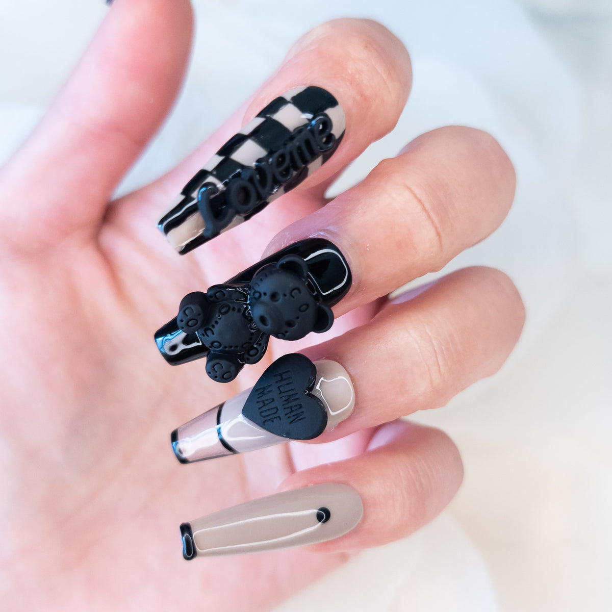 Teddy Bear Lock Matte Press-On Nails | DIY Salon-Quality – Helensnails